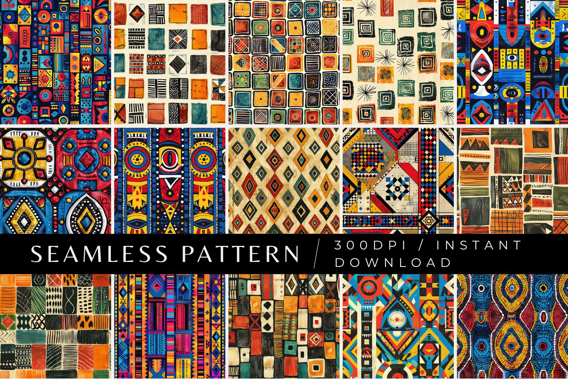 15 Maasai Beadwork Seamless Pattern, a Pattern Graphic by Inknfolly