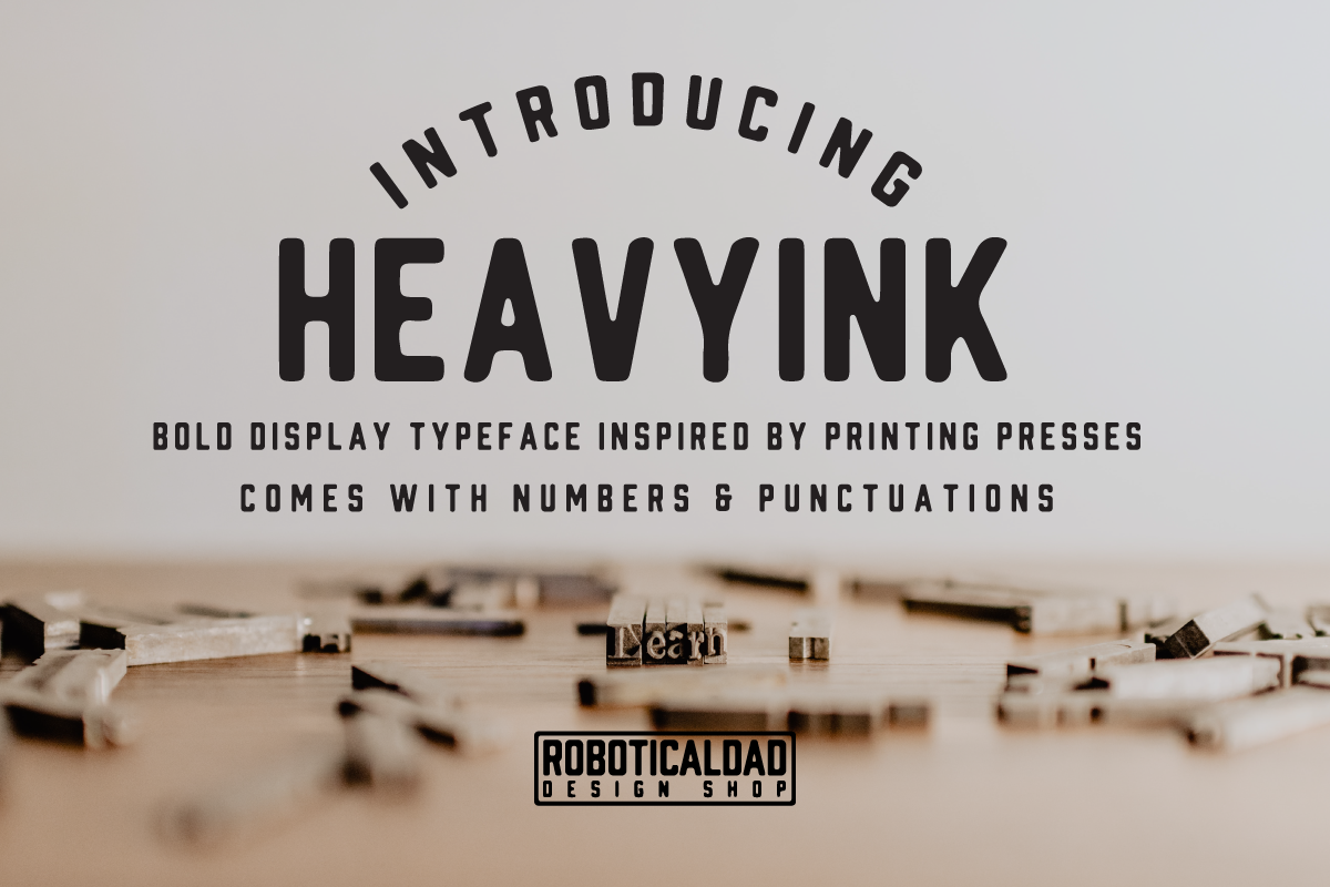 HeavyInk Bold Display Typeface