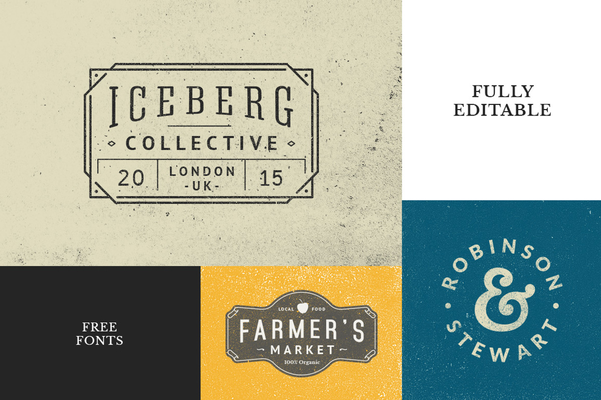 10 Logo/Badge Templates Vol.4, a Branding & Logo Template by GraphicBurger