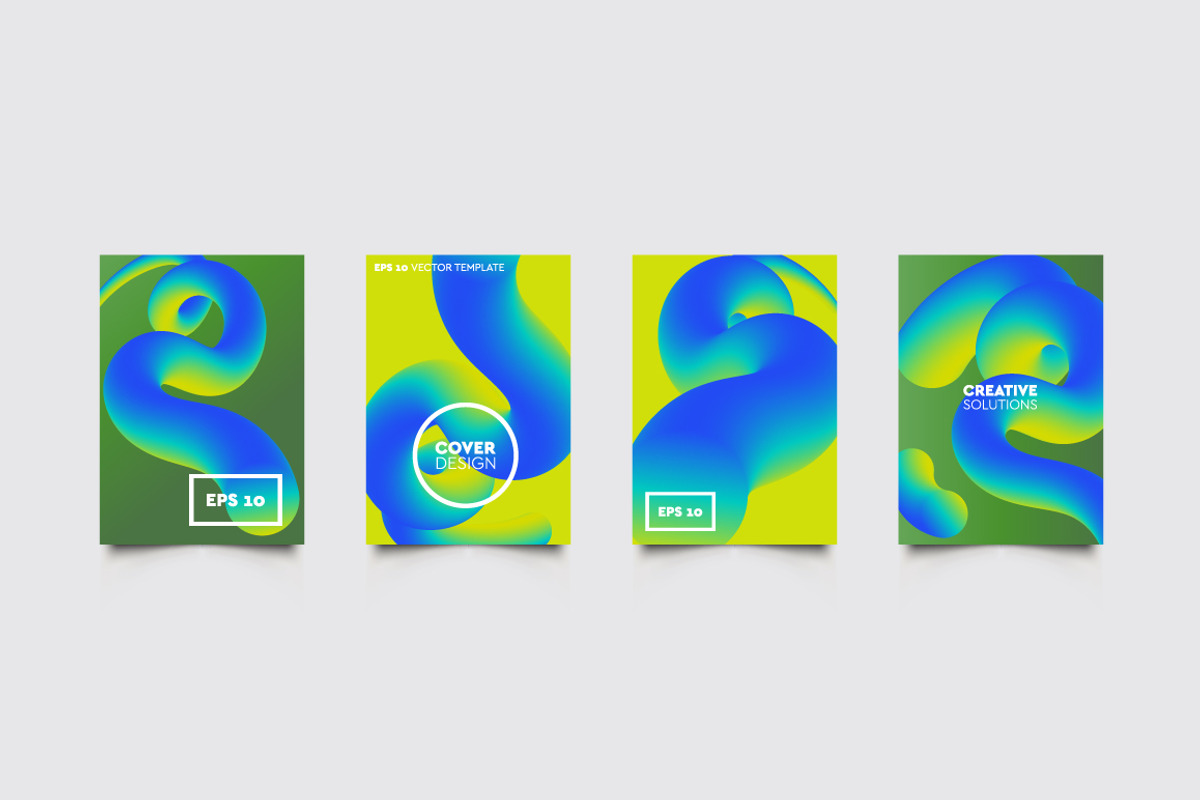Vector 3D Cover Designs #66, a Brochure Template by relineo.vectors
