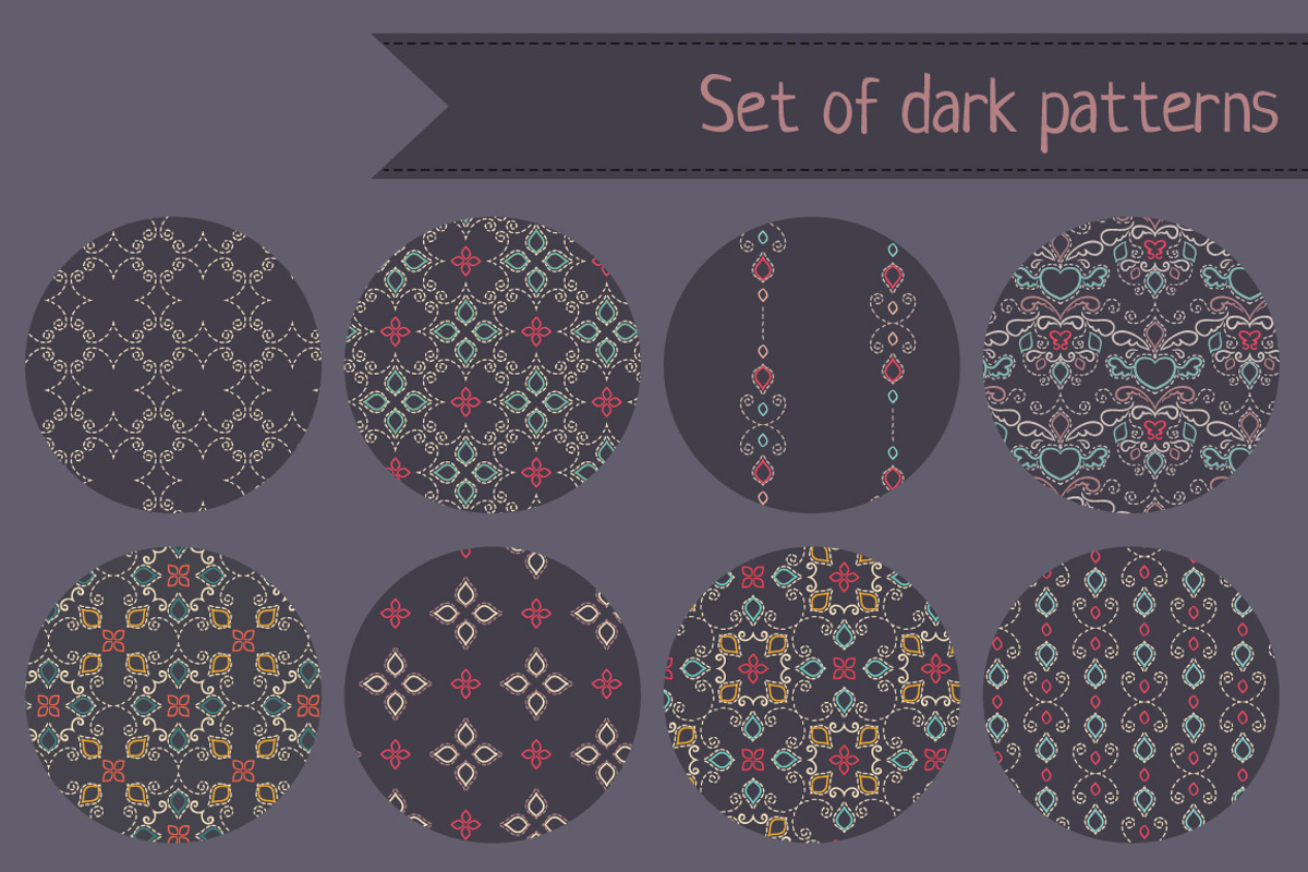 Set of stitched patterns, a Pattern Graphic by Dreaming_Lucy