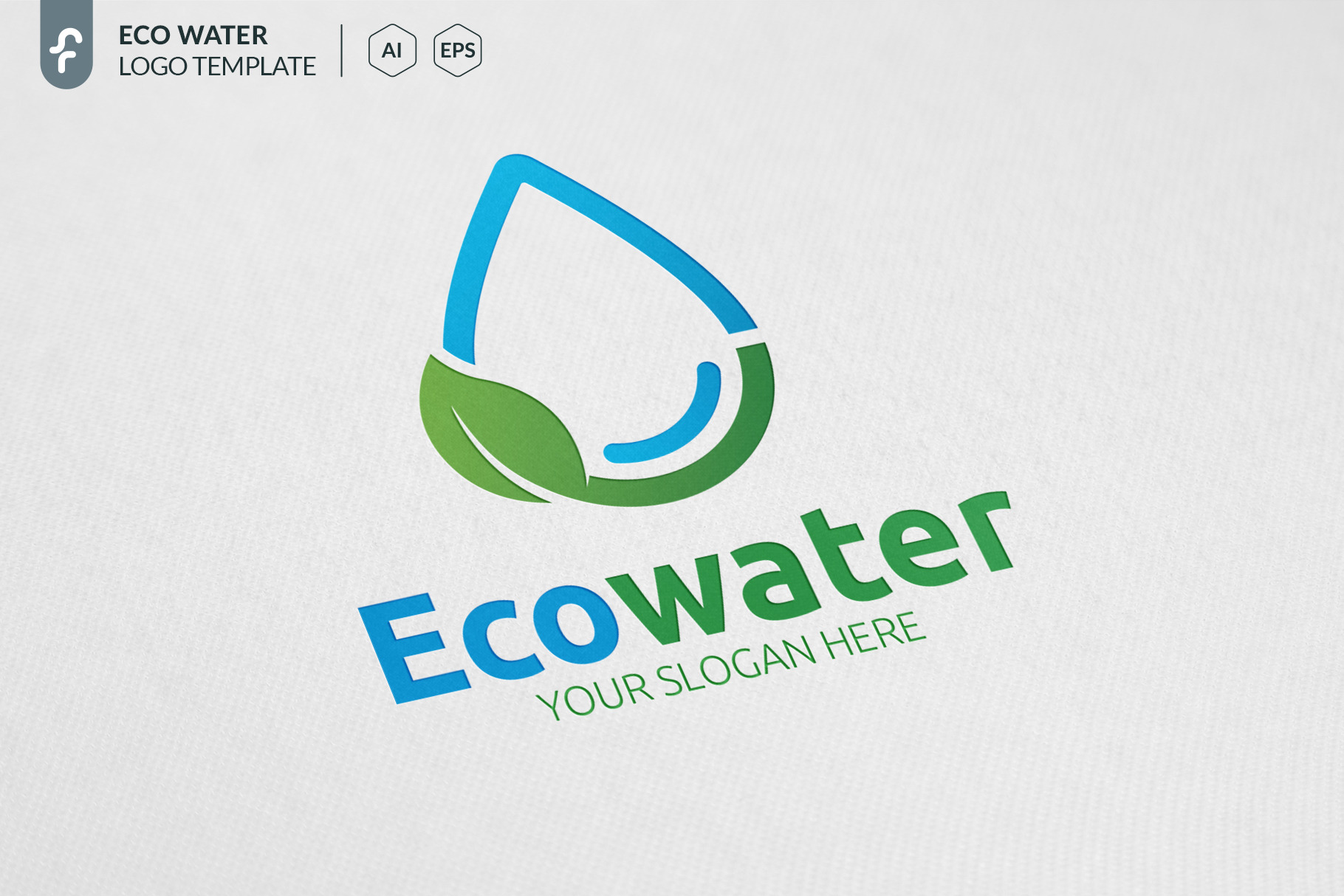 Eco Water Logo, a Branding & Logo Template by ft.studio
