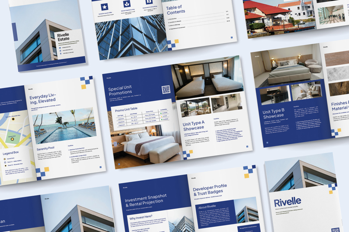 Modern Real Estate Brochure Layout, a Brochure Template by twinstd