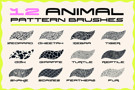 Animal Print Brush Pack Procreate | Brushes ~ Creative Market
