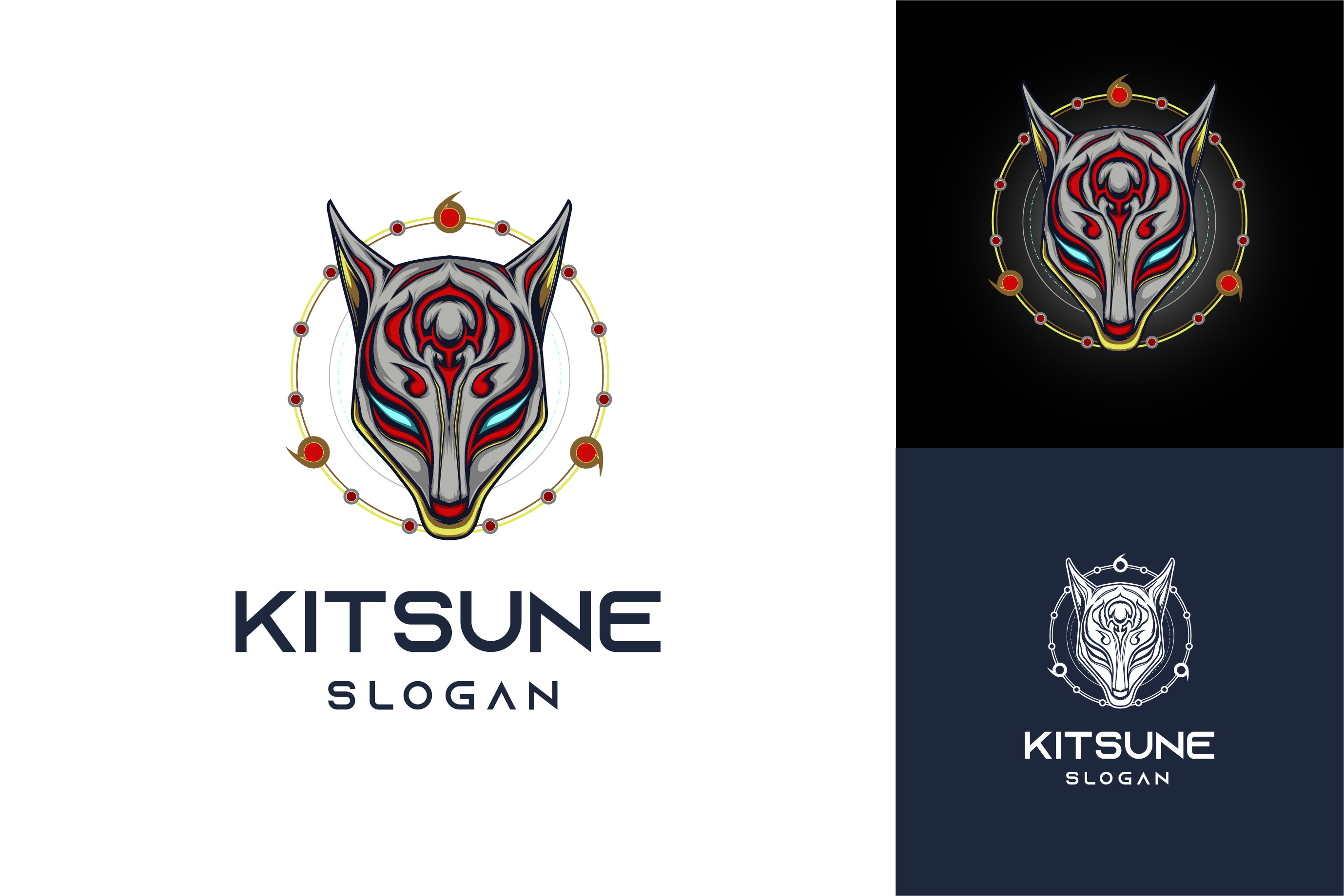 Kitsune Mask | Branding & Logo Templates ~ Creative Market