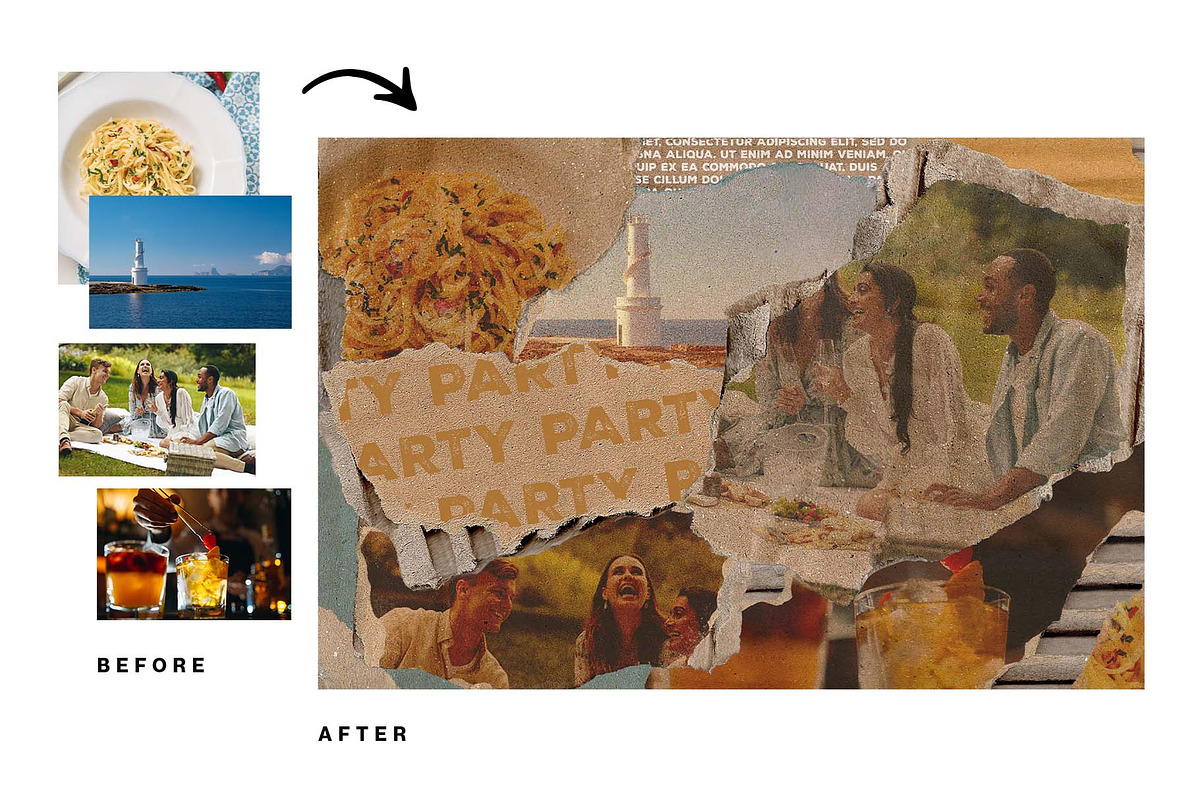 Torn Cardboard Photo Effect Template, a Layer Style Add-On by ...