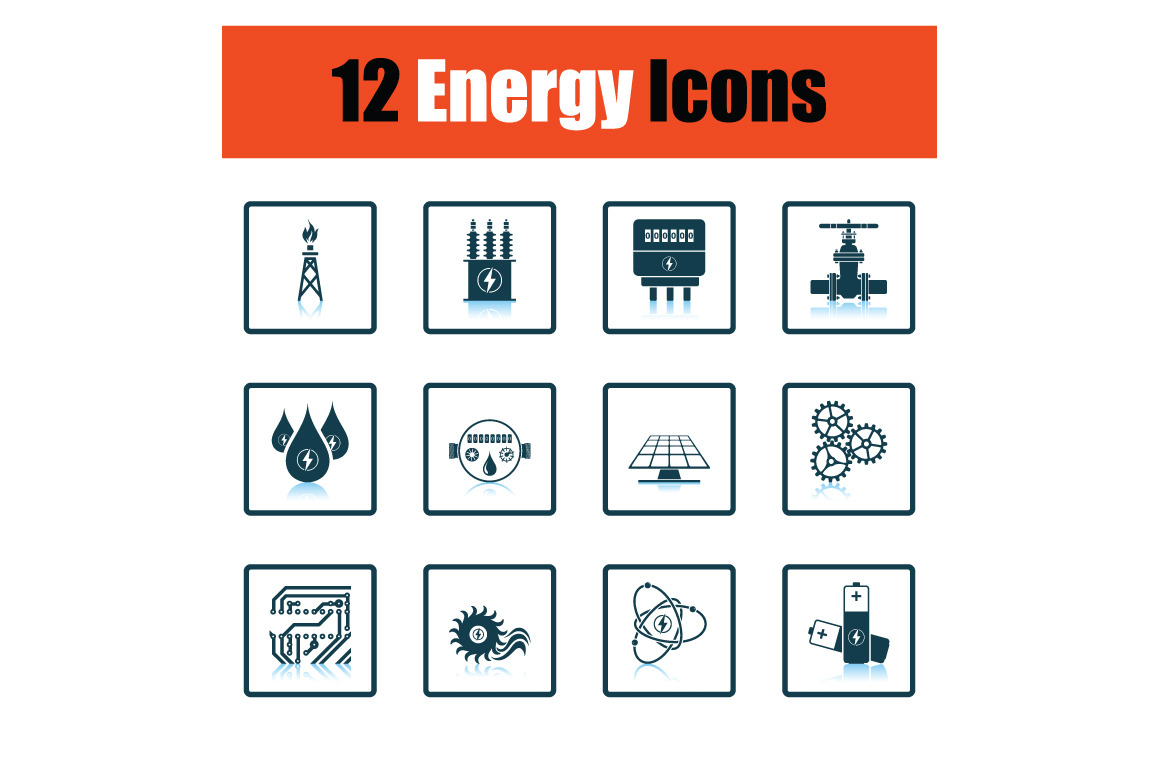 Energy icon set, an Icon by Pavel Vectors | Creative Market