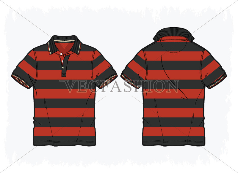 Men Golf Shirt Vector Clothing Templ, an Illustration by VecFashion Ltd.