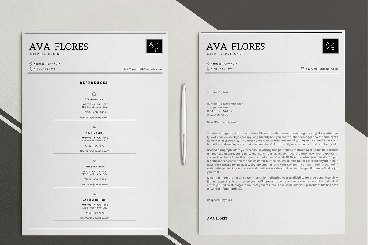 Clear Resume/CV Template-11, a Resume Template by SignatureResume