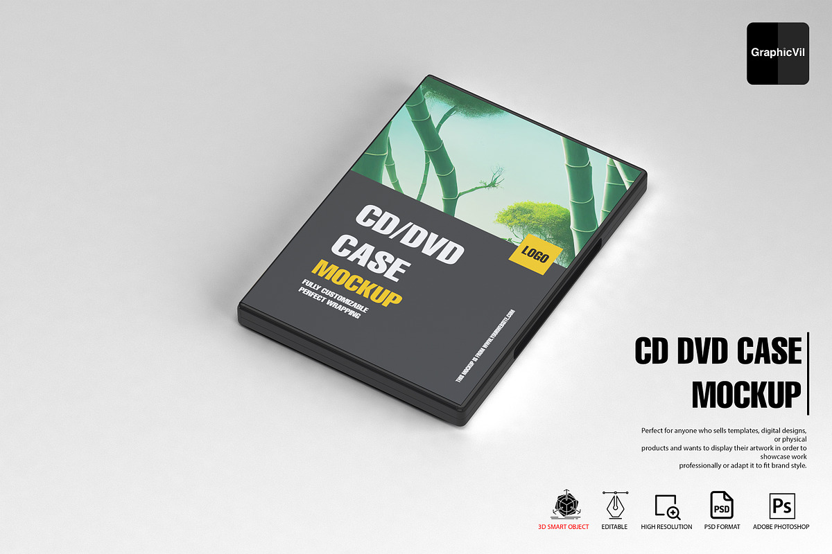 9 PSD CD DVD Disk Mockup