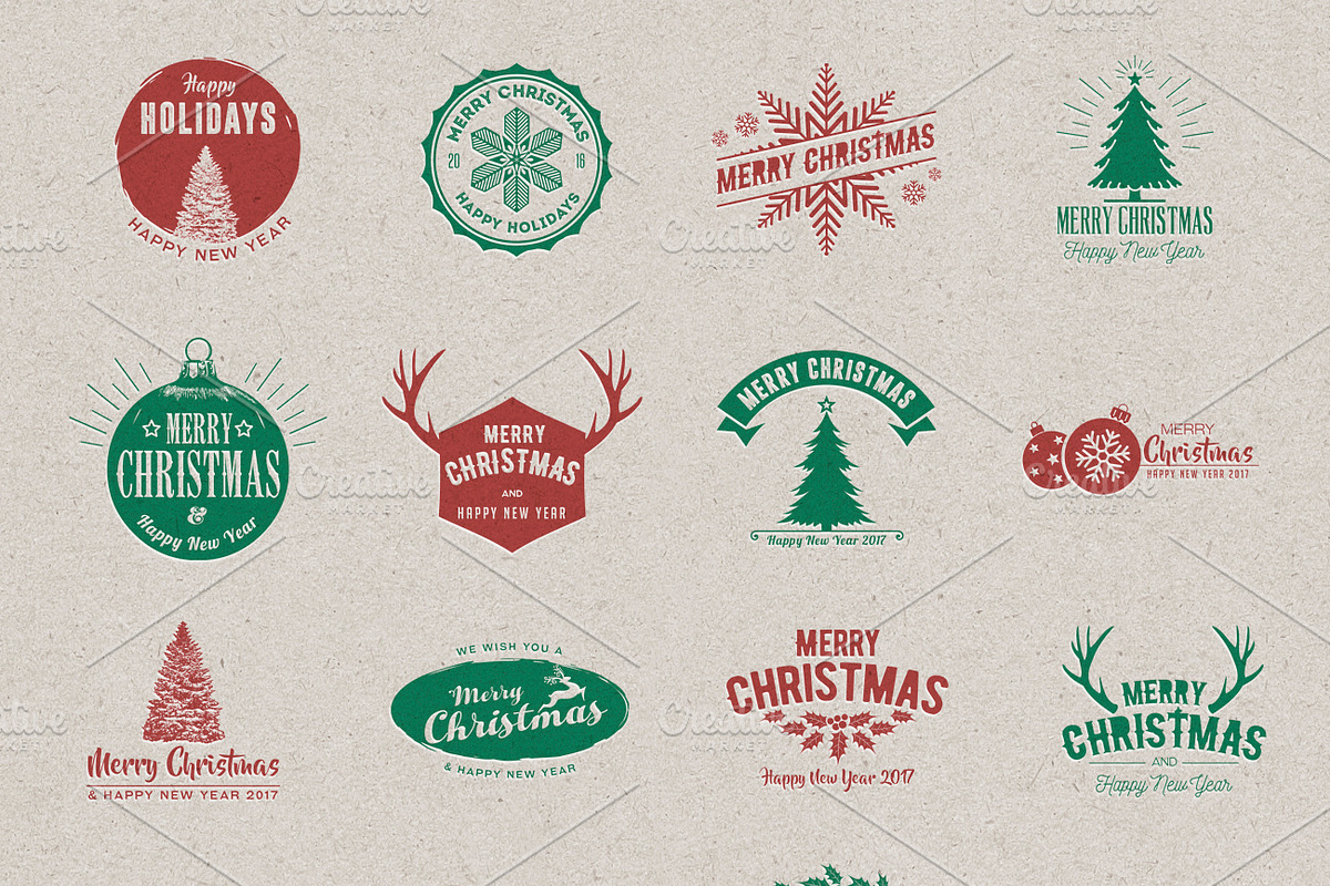 Christmas Logos / Badges, a Branding & Logo Template by DesignWorkz