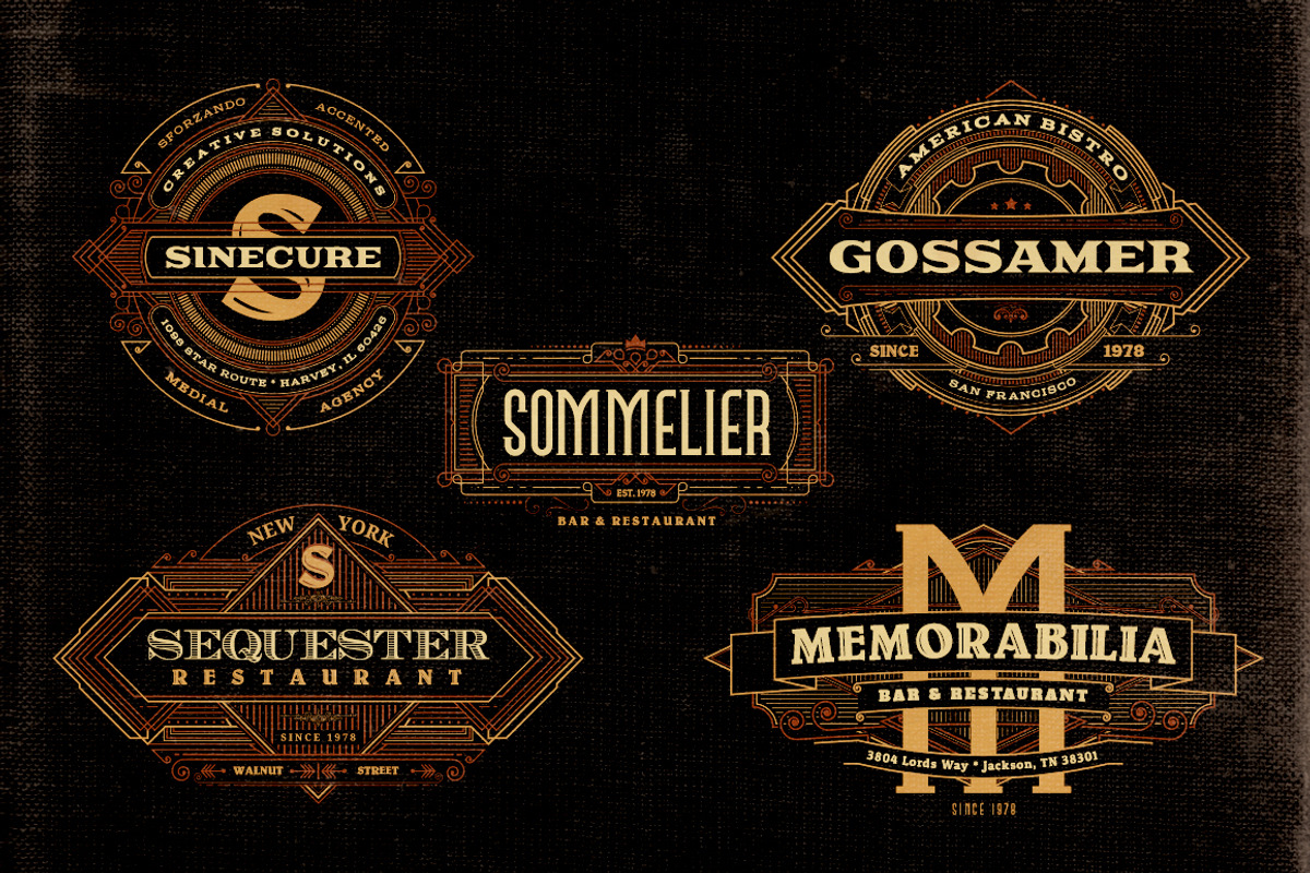 Complex Logos/Signs/Badges v.2, a Branding & Logo Template by Cruzine