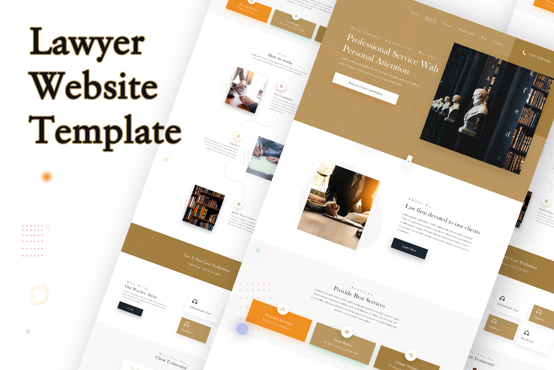 Law Firm - Homepage design, a Landing Page Template by Sujun Baidyaa