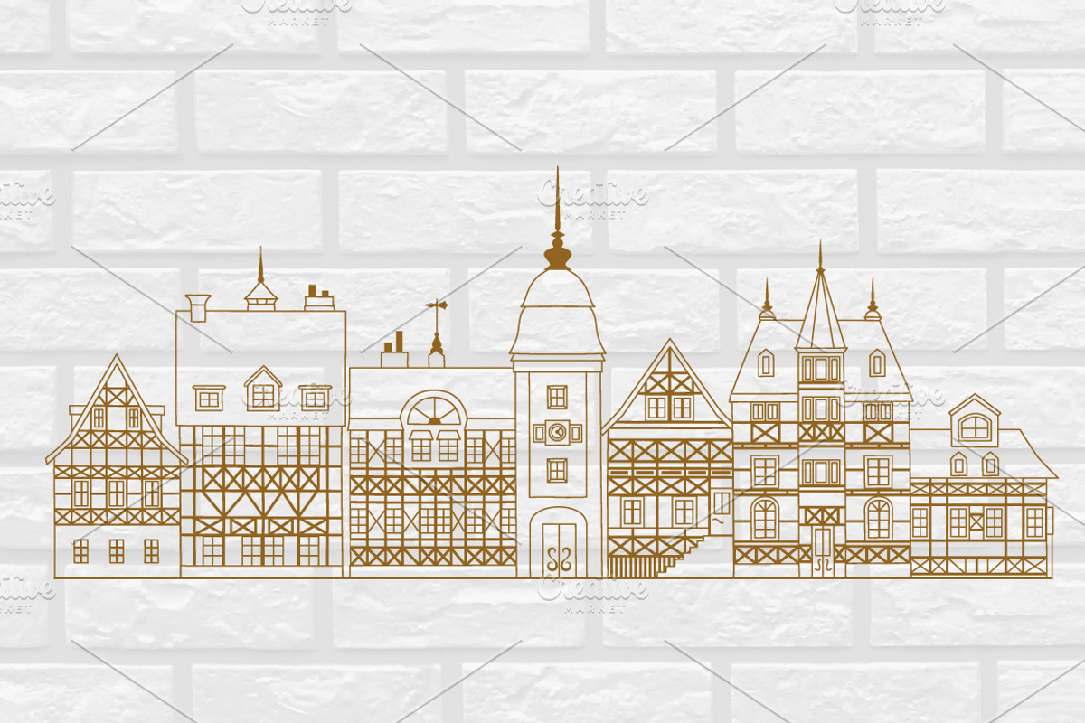 German Architecture Hand-drawings, an Illustration by Adiemus