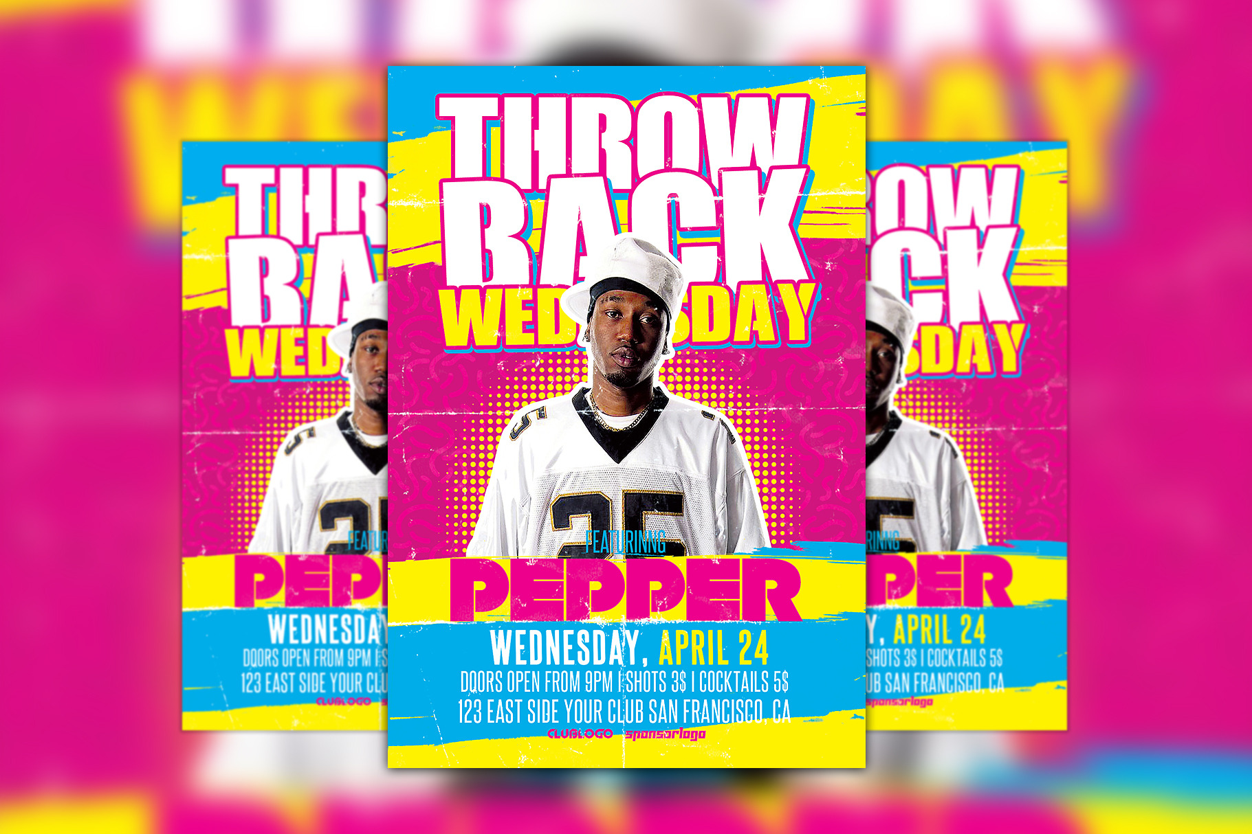 Throwback Wednesday Flyer Template | Flyer Templates ~ Creative Market