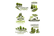 Landscape design icons, a Work Illustration by Vector Tradition