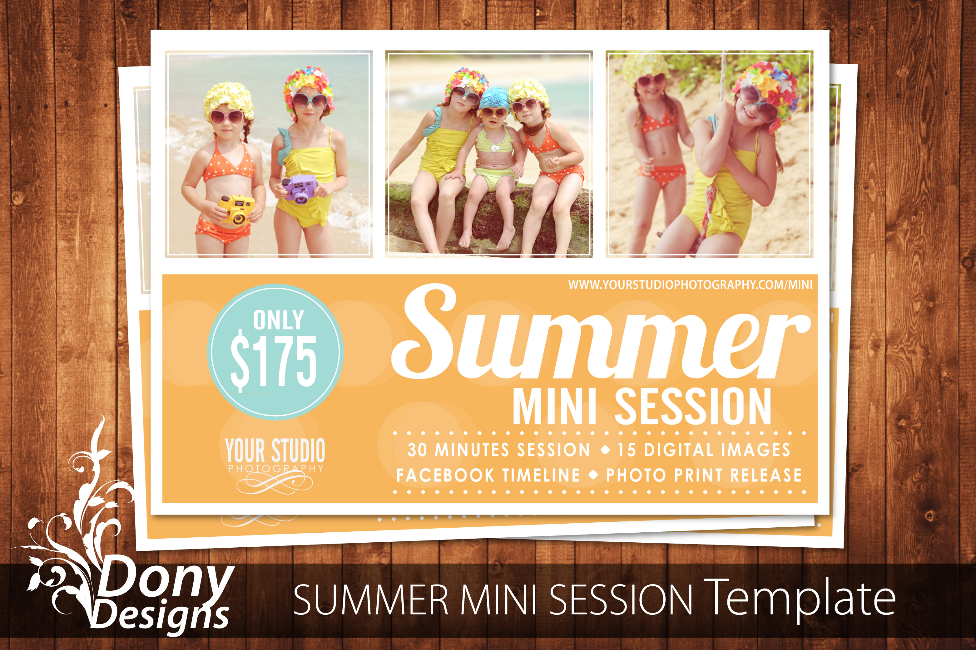 Summer Mini Sessions PSD Template, a Flyer Template by DonyDesigns