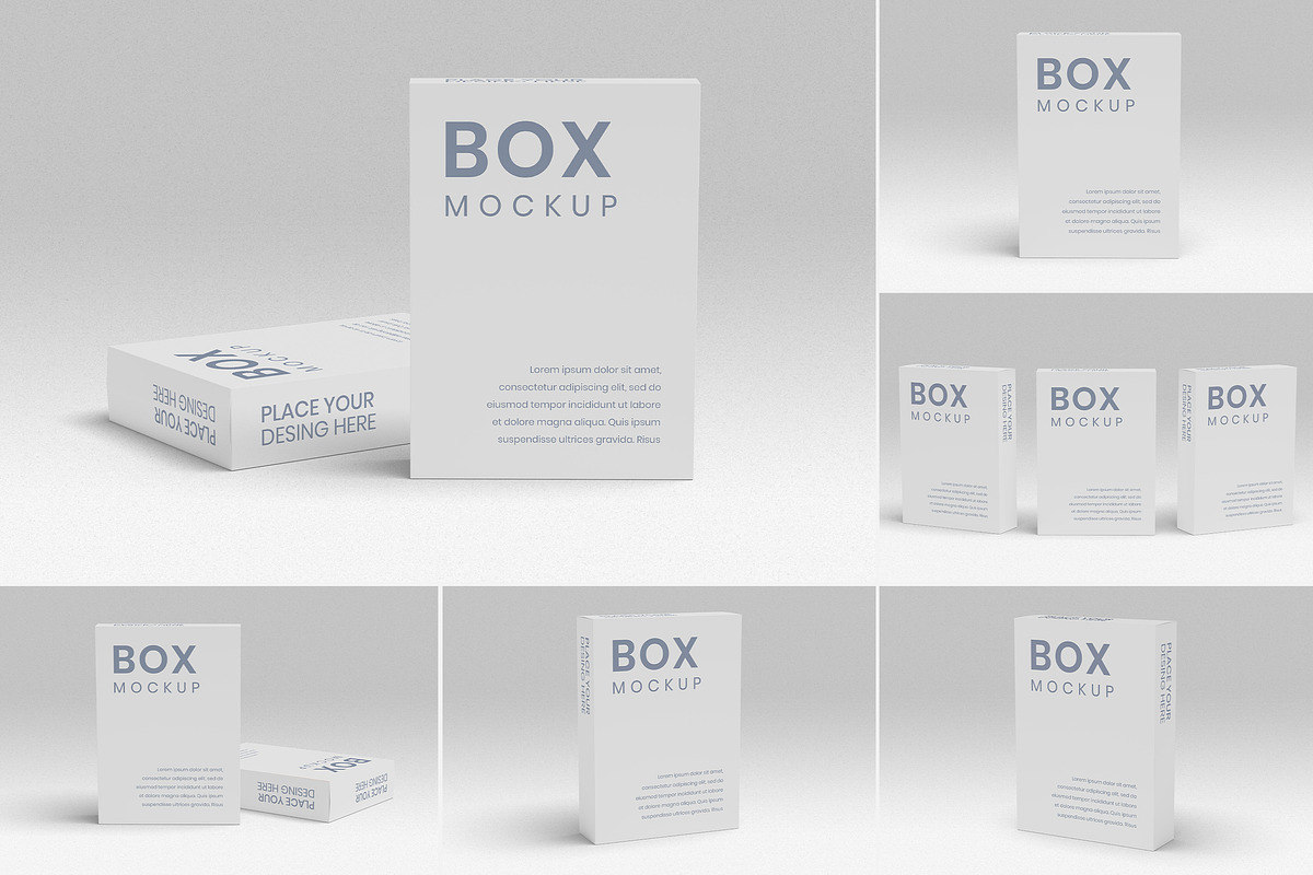 Box Mockup 8 PSD Files, a Mockup by Eka Restu D. Putra