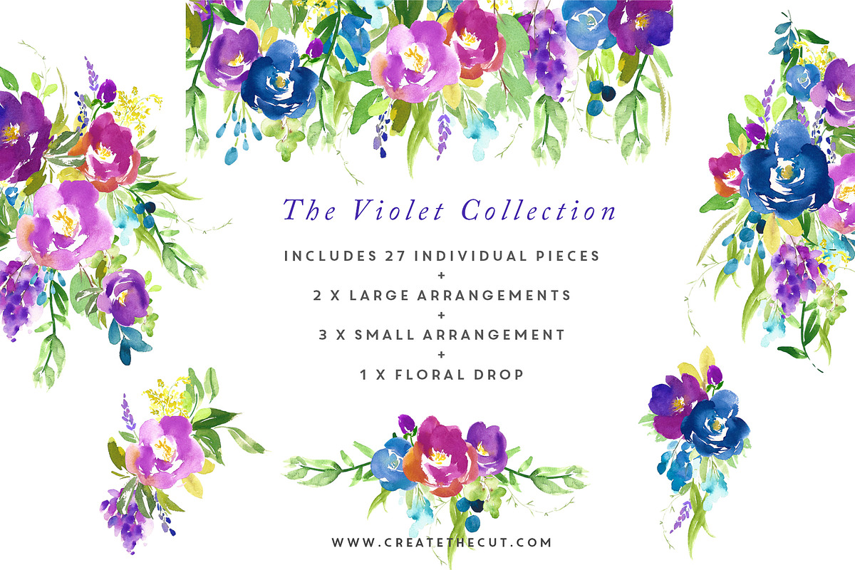 The Violet Collection, an Illustration by Create The Cut | Creative Market
