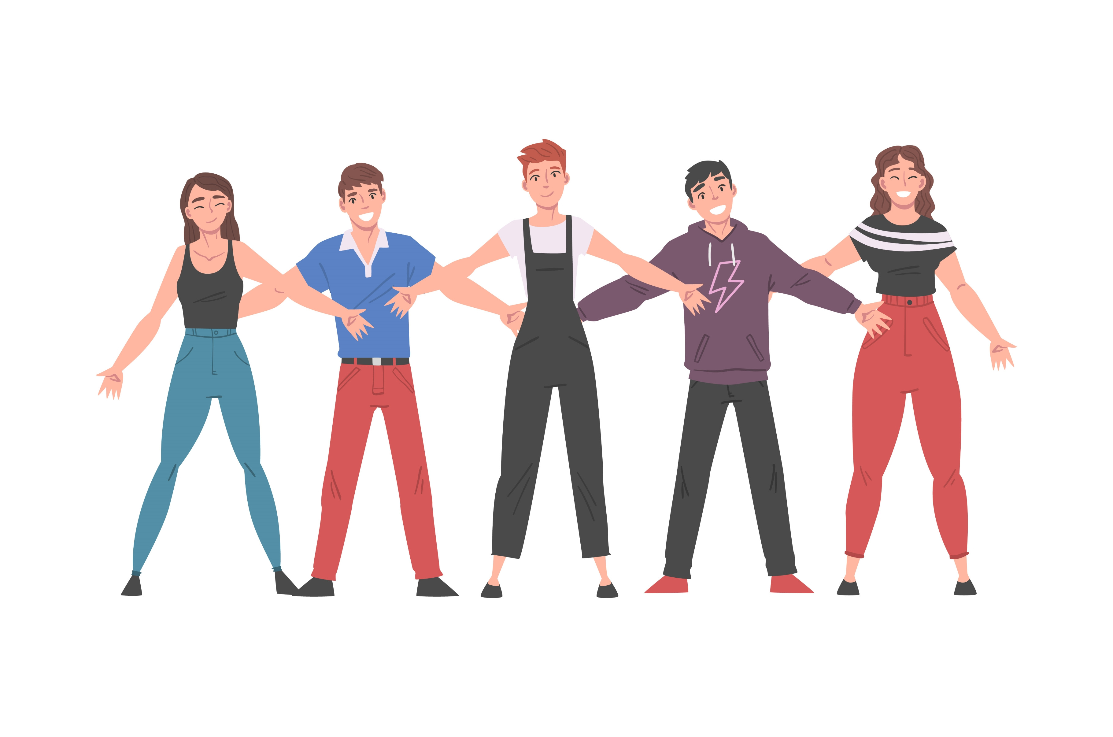 Happy People Standing Together, a Person Illustration by TopVectors