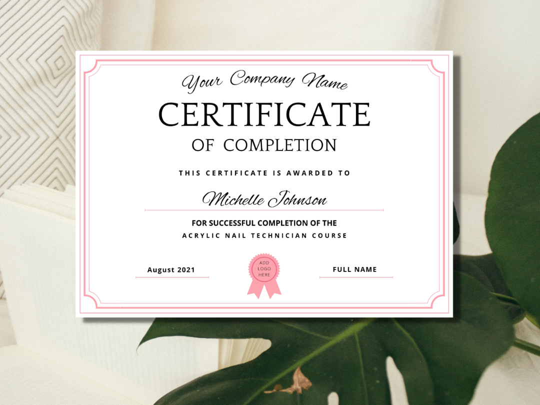 Certificate of Completion Template, a Card Template by YasdeyDesigns