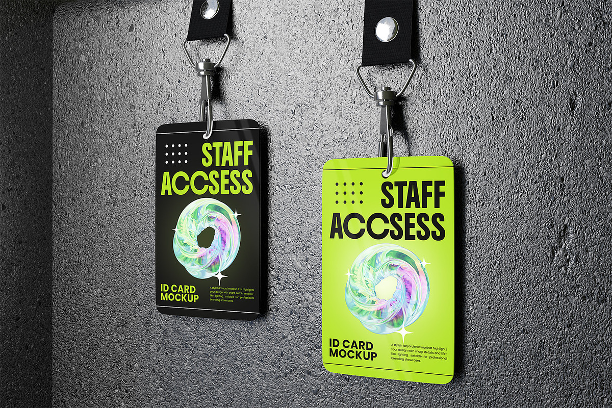 ID Card Mockup, an Advertising Mockup by Nathatype