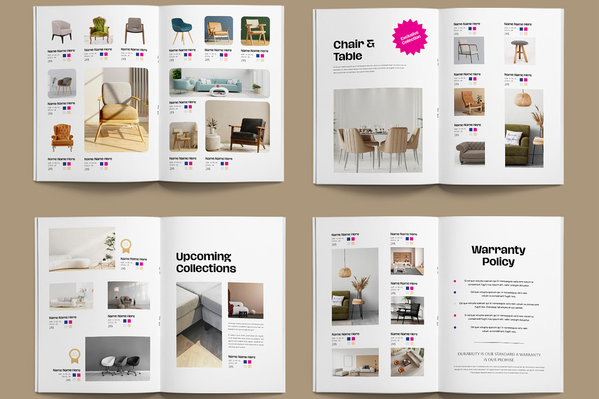 Editable Product Catalog Template