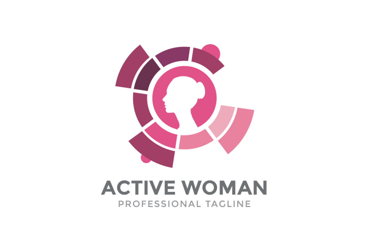 Active Woman Logo, a Branding & Logo Template by Golden-Brand