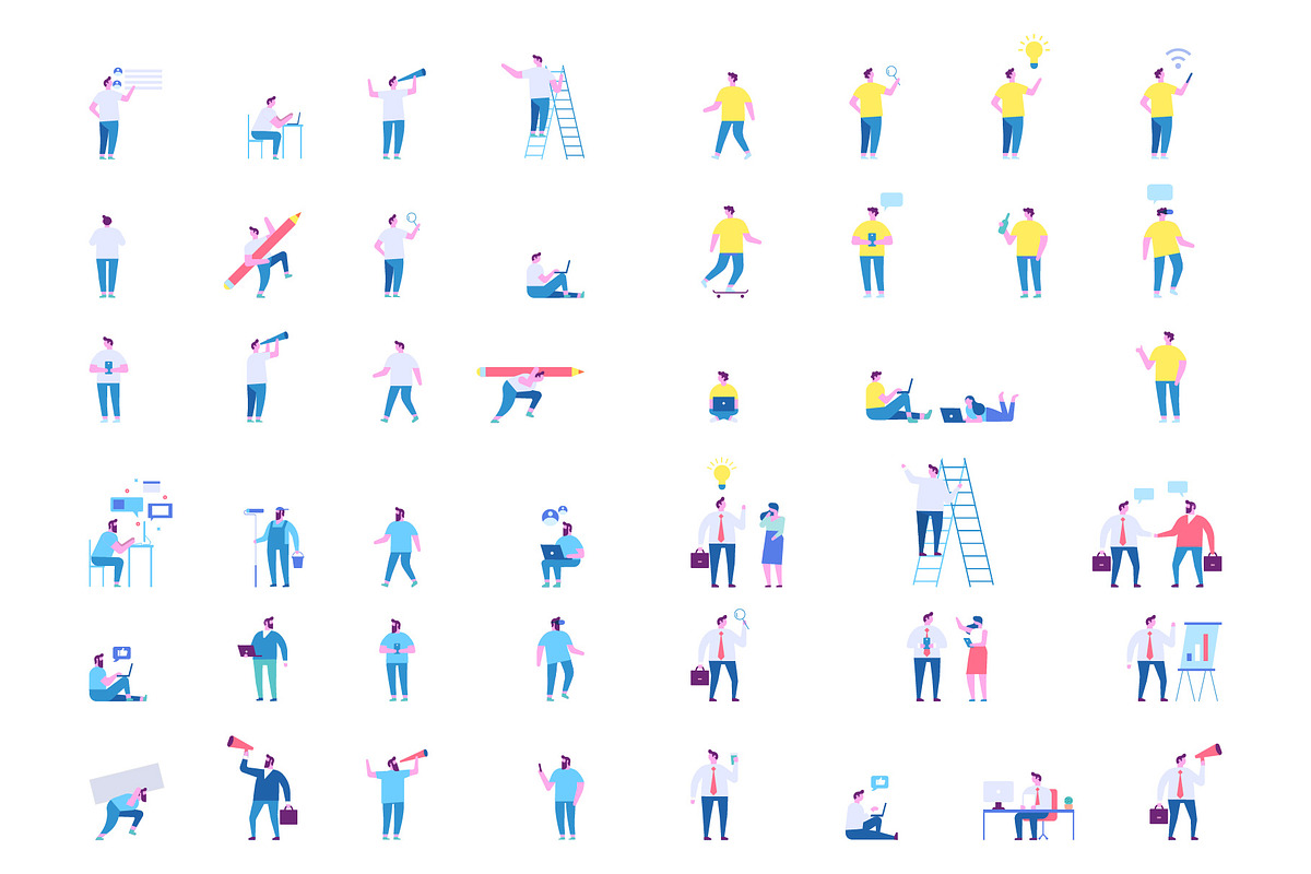 Different people big vector set, a Person Illustration by Vector_Art