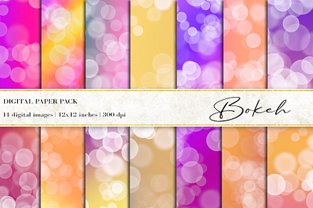 Bokeh Digital Papers | Textures ~ Creative Market