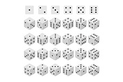 3d Dice Combinations Set, a Work Illustration by Bigmouse_art