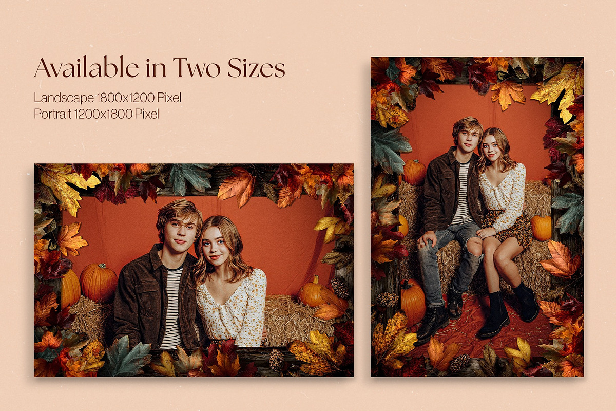 Fall / Autumn Photo Frame Template, a Layer Style Add-On by DesignerCandies