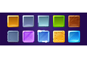 Game ui app icons, square buttons, an Object Graphic by art PVP - market