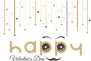 Valentines Day Card Moustache | Decorative Illustrations ~ Creative Market