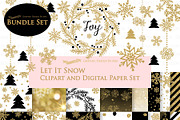 Gold Christmas, Gold winter, a Texture Illustration by Mia's Graphic Design