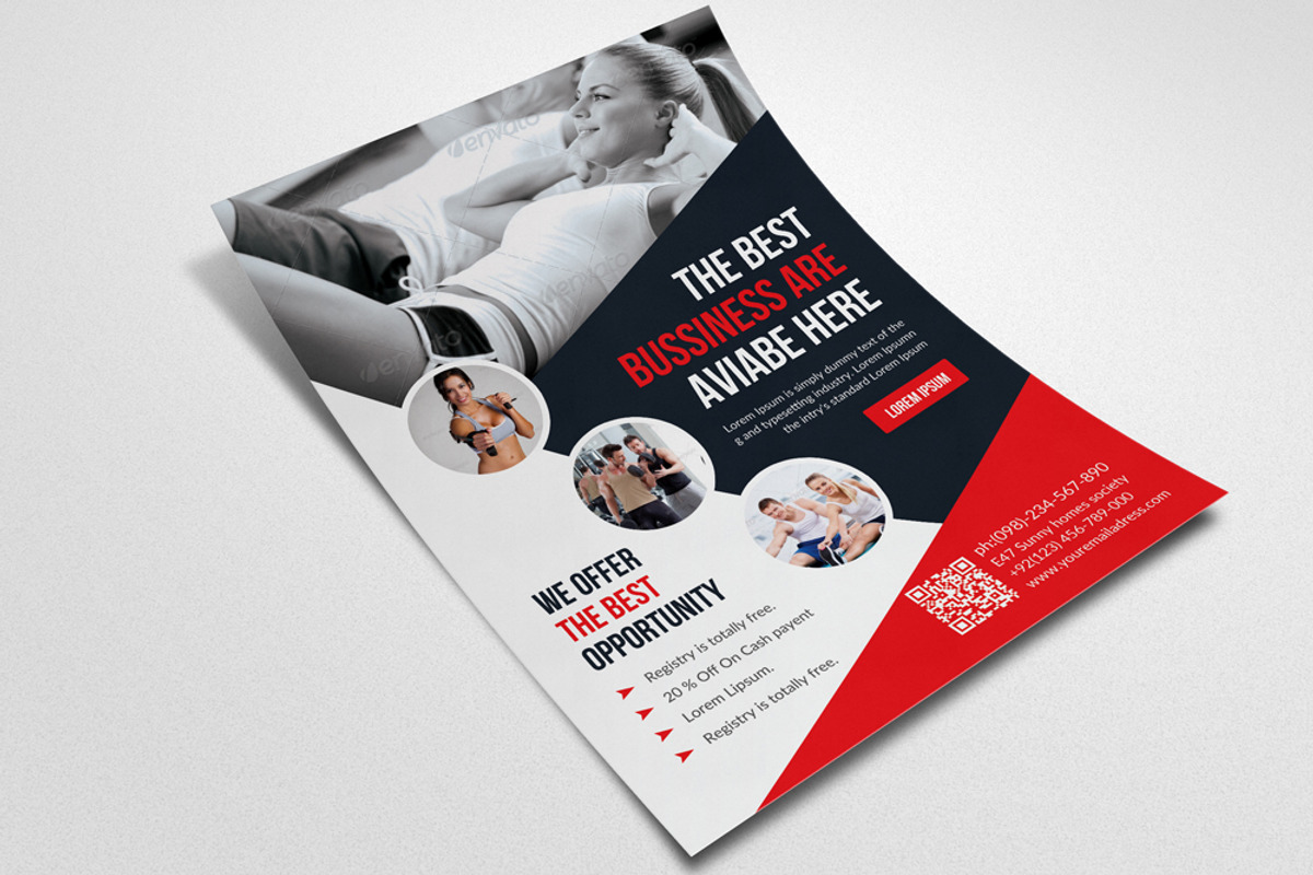Body Fitness Club Flyer Template, a Flyer Template by Business Flyers ...
