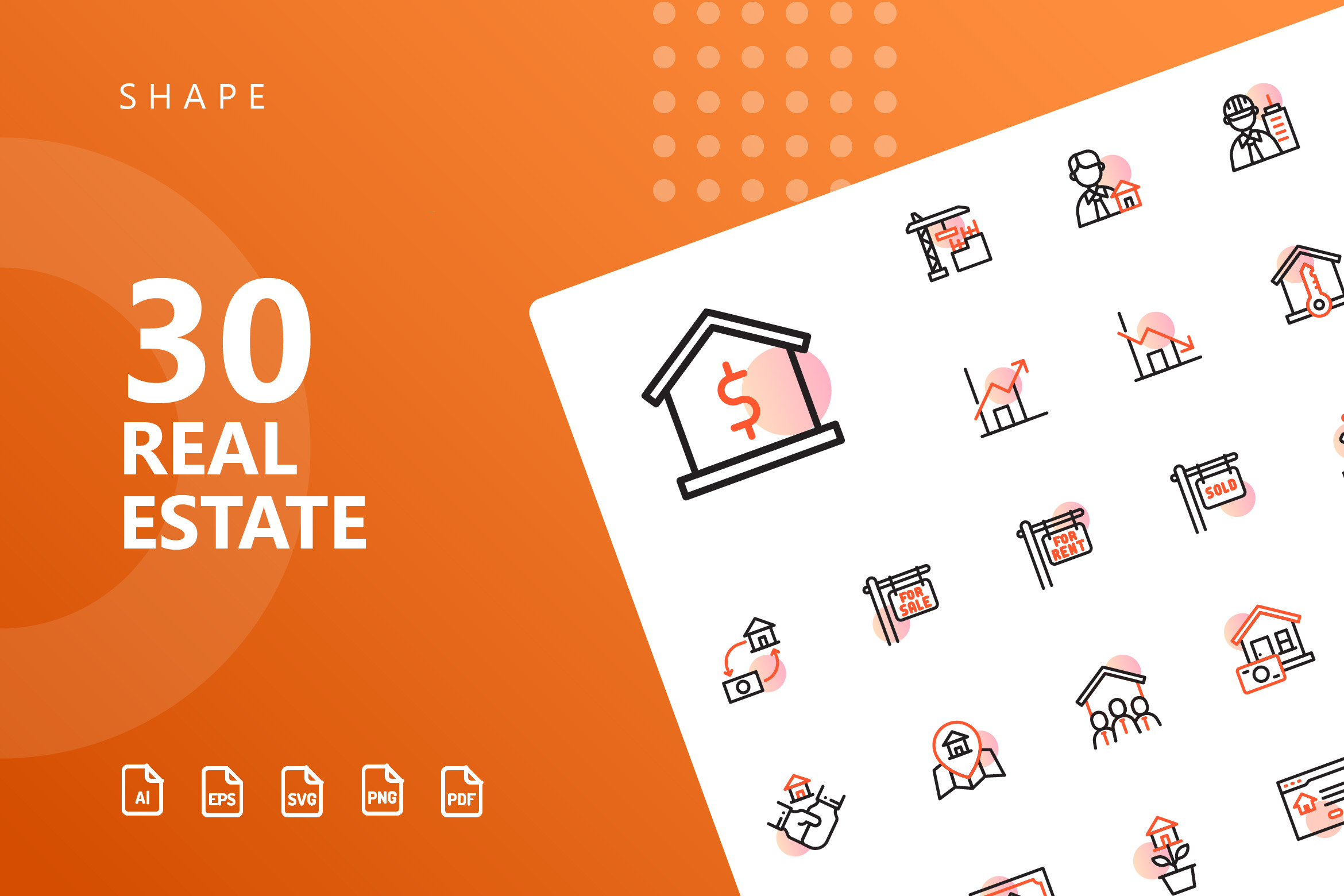 Real Estate Shape Icons, an Icon by kerismaker