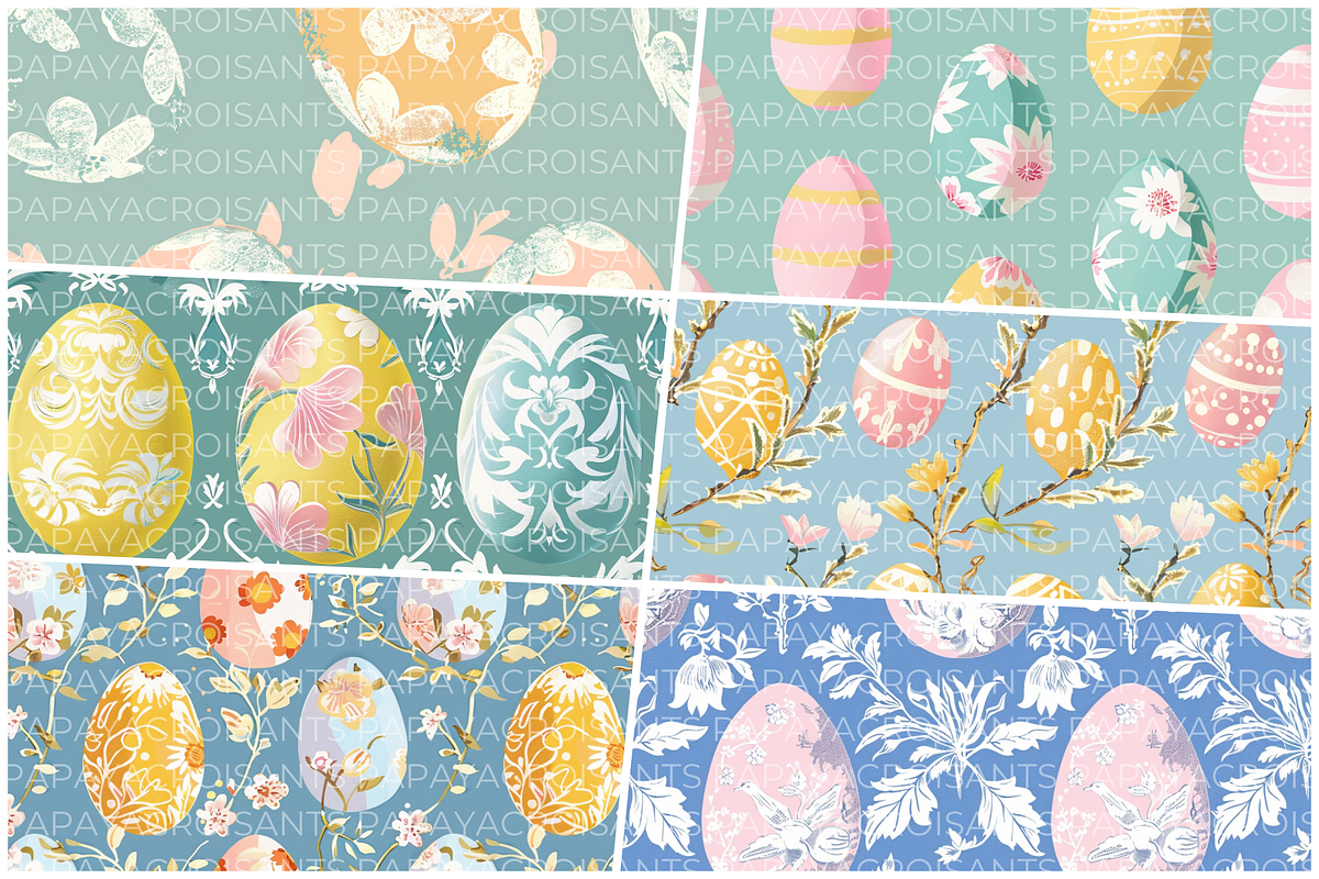 Fun Easter Eggs Seamless Pattern, a Pattern Graphic by STUDIO CHOTI