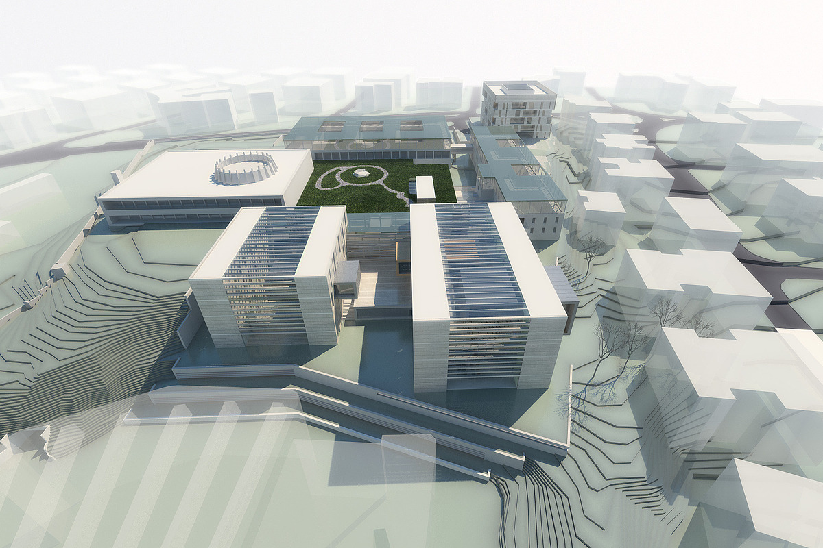 Campus Buildings Set, an Architecture 3D Model by 3DNUTS
