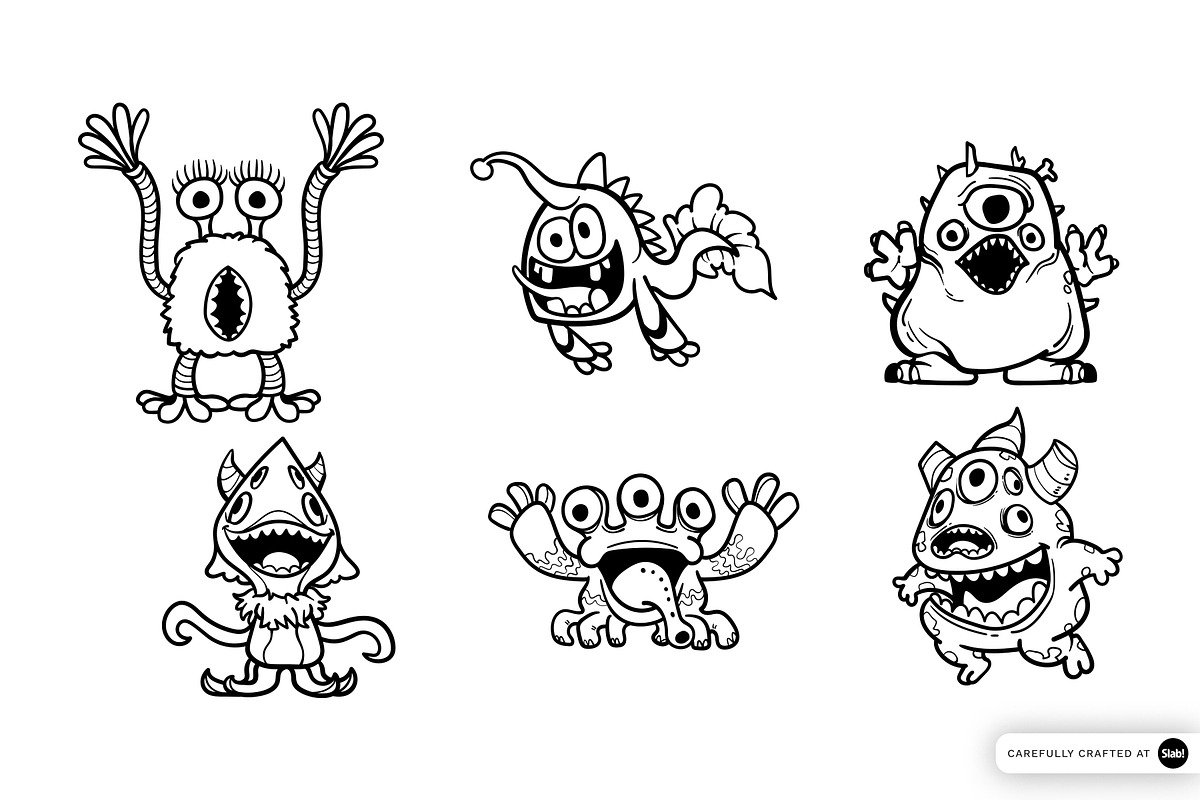 Monster Doodle Hand Drawn Vol. 3, an Object Graphic by SLAB! Design