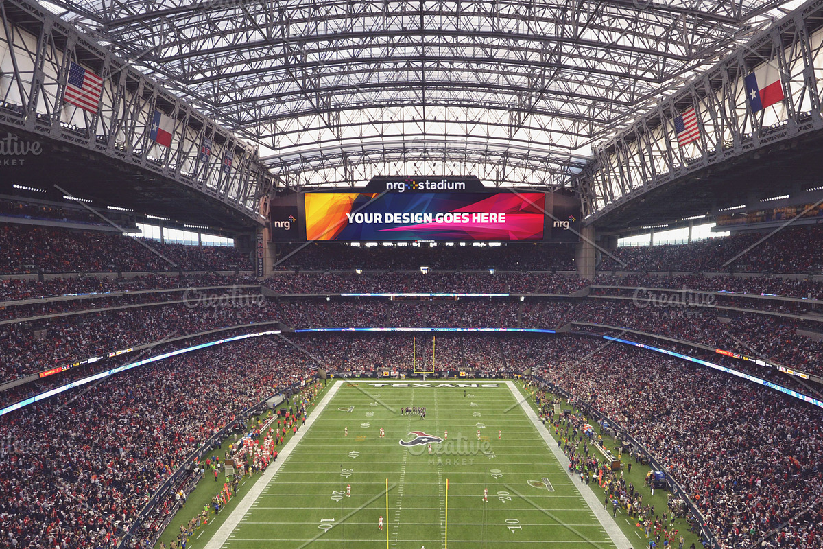 NFL Stadium Projector Mock-up#7, a Mockup by vraiana | Creative Market