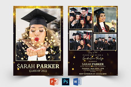 Graduation Card Template 2021 Senior | Card Templates ~ Creative Market