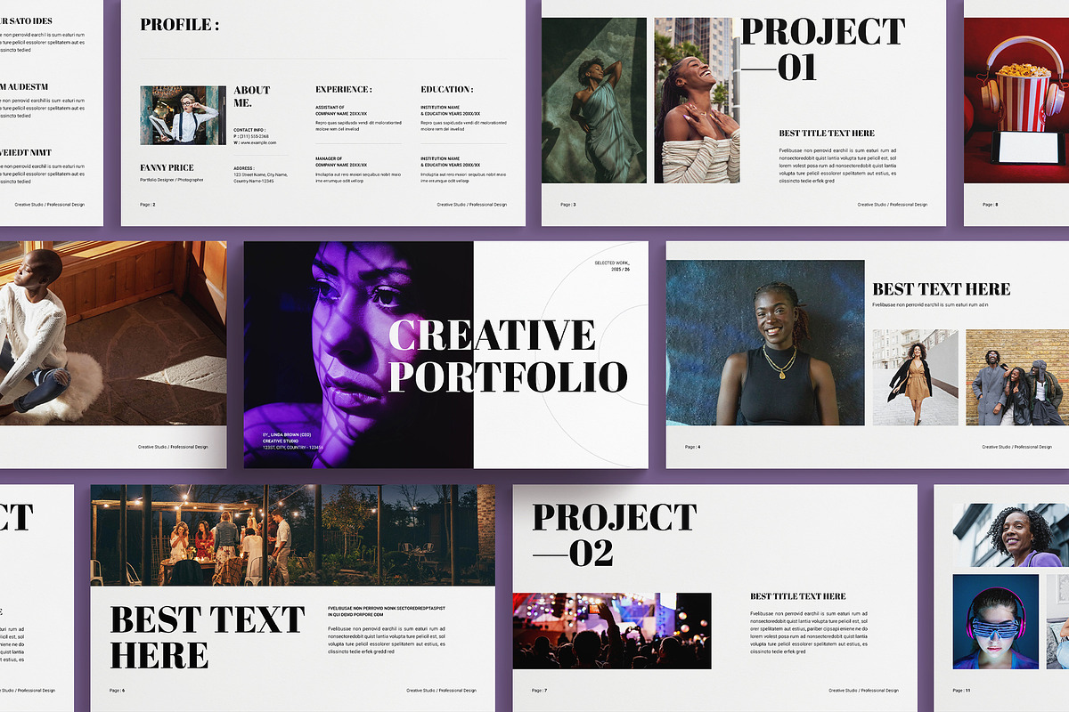 Creative Portfolio Presentation, a Presentation Template by E-Type