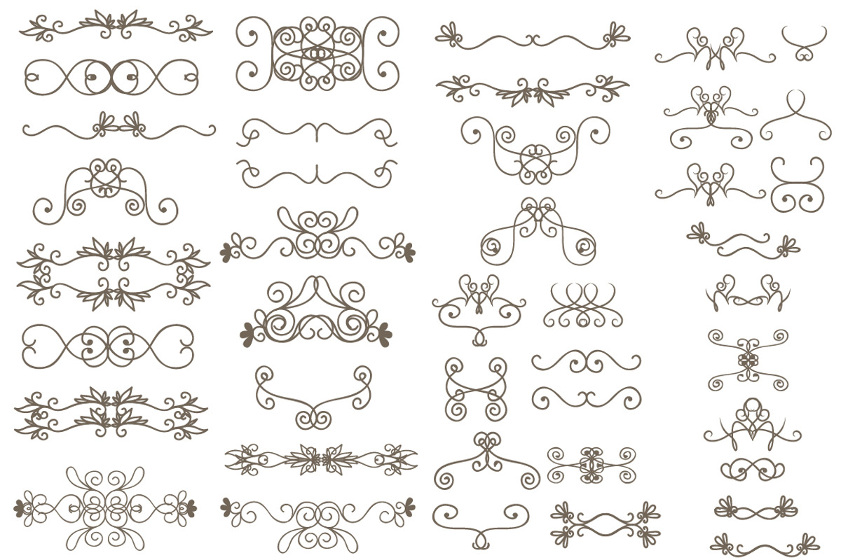 Calligraphic design elements, a Graphic by lycka