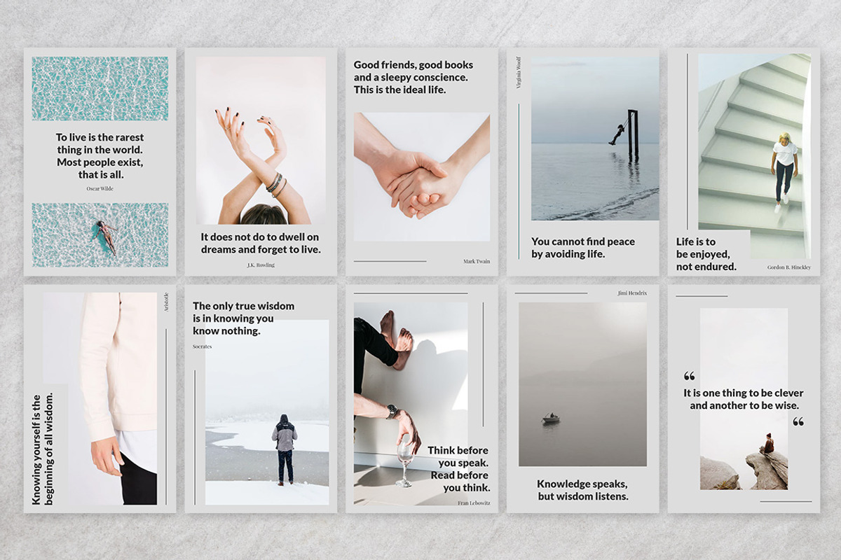 40 Pinterest Quotes, a Social Media Template by Web Donut