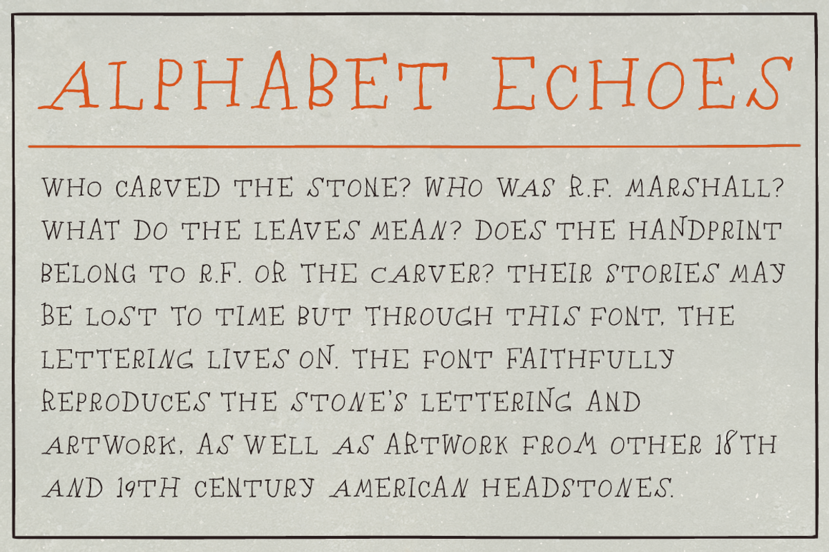 RF Marshall Font, a Font by Magpie Paper Works