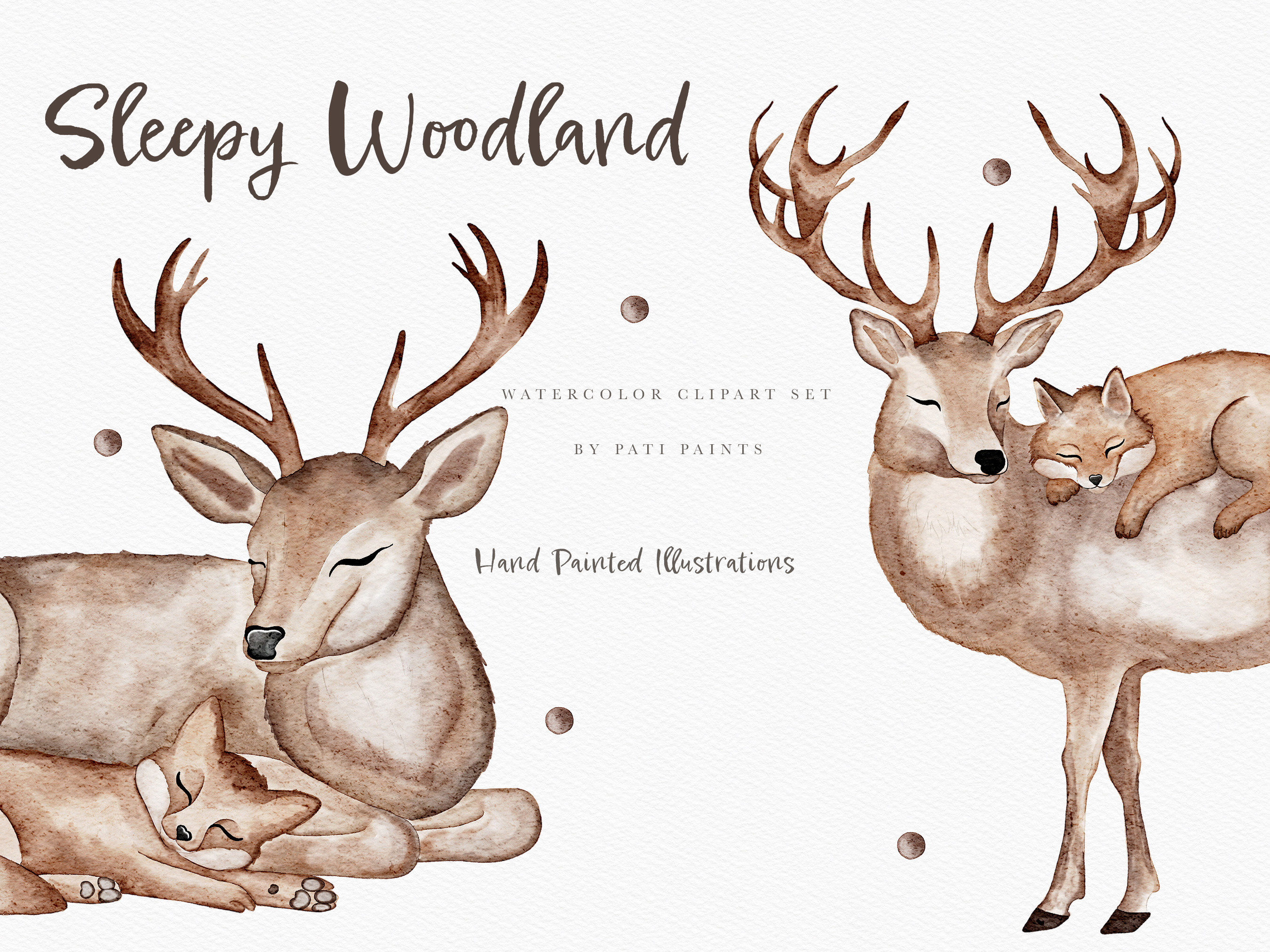 Woodland Animal Digital Clipart Bundle