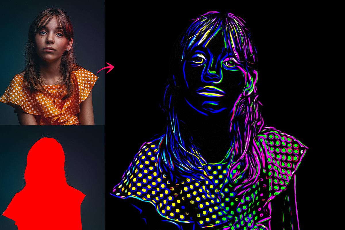 Neon Painting Effect, an Action Add-On by MRI STUDIO