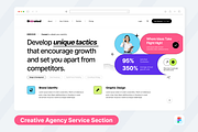 Boosted Service Section UI Template | Templates & Themes ~ Creative Market