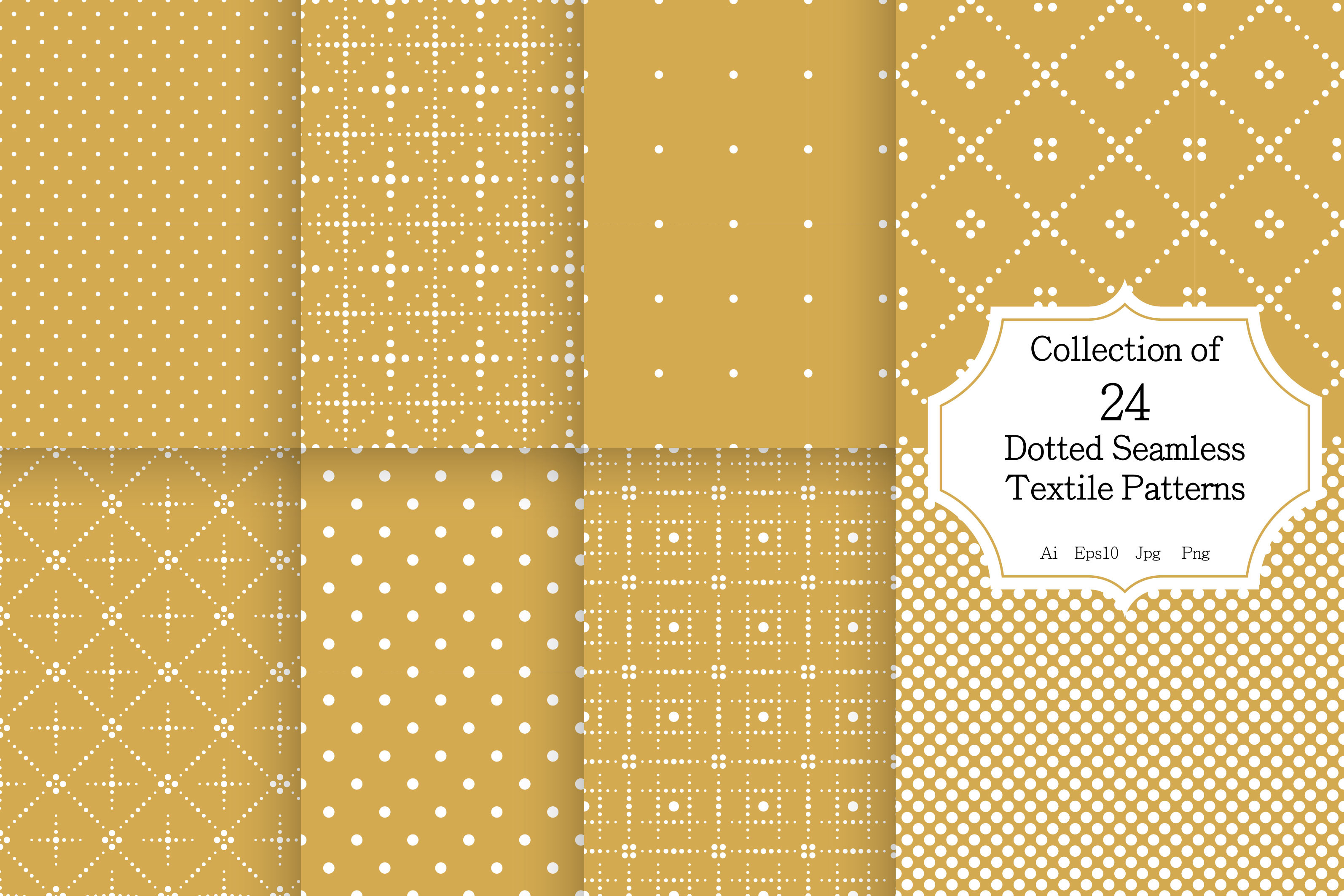 Dotted textile seamless patterns | Creative Market